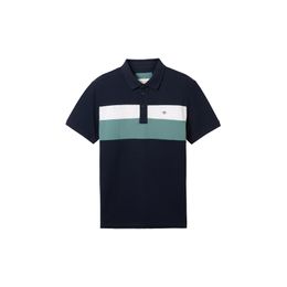 Tom Tailor Poloshirt Herren Gr&ouml;&szlig;e XXXL nachtblau / smaragd / wei&szlig;