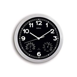 Maul Wanduhr Mauldrive &Oslash; 30 x 5 cm funkgesteuert Kunststoff 1 x AA (1.5 V) silber