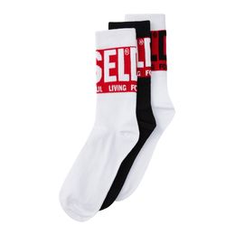 Diesel Socken 'SKM-RAY' Herren Gr&ouml;&szlig;e 39/41.5 rot / schwarz / wei&szlig;