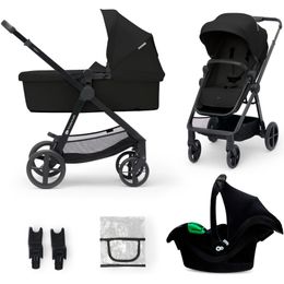 Kinderkraft Kinder Kombi-Kinderwagen "NEWLY 3IN1 MINK PRO"classic schwarz, Kinderwagen