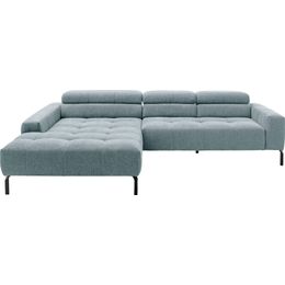 Ecksofa Home Affaire, B:293cm H:75cm T:226cmsage, 100% Polyester, Wohnzimmer, Sofas, "Claya Move, L-Form, Kopf- & R&uuml;ckenverstellung, Breite 293 cm",