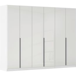 Dreht&uuml;renschrank OTTO HOME "Kleiderschrank Kleiderschr&auml;nke Schrank Garderobe AGORDO mit Glasfront", wei&szlig; (alpinwei&szlig;, glas kristallwei&szlig;), B:271cm H:210cm T:54cm, Holzwerkstoff, Schr&auml;nke, Dreht&uuml;renschrank, durchdachte Innenausstattung, in 7 Breiten und 2 H&ouml;hen MADE IN GERMANY, Topseller