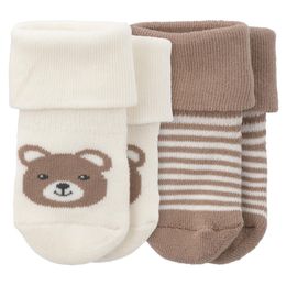 Topomini 2 Paar Newborn Socken mit Umschlag