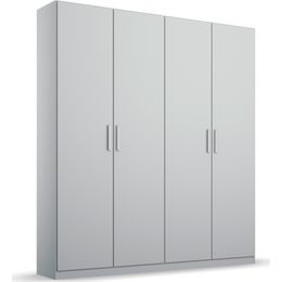 Dreht&uuml;renschrank Rauch "Kleiderschrank Schrank Garderobe KOLUNA mit Dekor-Front", grau (seidengrau), B:181cm H:229cm T:54cm, Holzwerkstoff, Schr&auml;nke, Dreht&uuml;renschrank, inkl. 2 Innenschubladen sowie extra Einlegeb&ouml;den MADE IN GERMANY