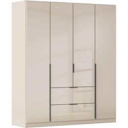 Dreht&uuml;renschrank OTTO HOME "Kleiderschrank Kleiderschr&auml;nke Schrank Garderobe AGORDO mit Glasfront", beige, glas beige (champagner), B:181cm H:229cm T:54cm, Holzwerkstoff, Schr&auml;nke, Dreht&uuml;renschrank, mit Au&szlig;enschubk&auml;sten, in 7 Breiten und 2 H&ouml;hen MADE IN GERMANY