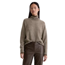 Marc O'Polo MARC O'POLO Damen Strickpullover "aus Schurwolle-Mix"shaded braun melange, Gr. S, unifarben, Obermaterial: 60% Wolle (Schafwolle), 20% Viskose, 20%