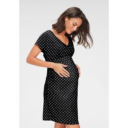 Lascana Umstand Nachthemd Damen Gr&ouml;&szlig;e XS/S schwarz / wei&szlig;