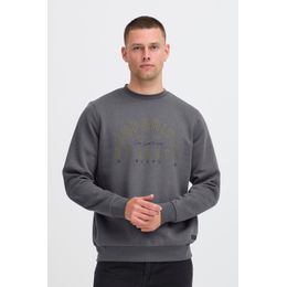 Rundhalspullover Blend "BHSunox", Herren, Gr. 3XL, iron gate, Sweatware, 80% Polyester, 20% Baumwolle, bedruckt, normal normal, Rundhals, Pullover Rundhalspullover, L&auml;ssiger Sweatpullover mit Print