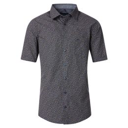 Kurzarmhemd Casamoda "Casamoda Freizeithemd Kurzarm Print", Herren, Gr. M, Normalgr&ouml;&szlig;en, schwarz, 100% Baumwolle, bedruckt, comfort fit, Hemden