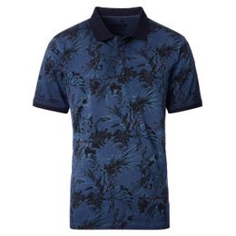 Poloshirt Casamoda "Casamoda Polo-Shirt Print", Herren, Gr. XL, blau, 100% Baumwolle, Shirts
