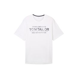 Tom Tailor Men + T-Shirt Herren Gr&ouml;&szlig;e 4XL marine / wei&szlig;