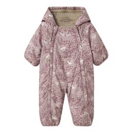 name it Funktionsanzug 'NBFSNOW05' Gr&ouml;&szlig;e 62/68 grau / aubergine / mauve / wei&szlig;