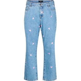 ZIZZI Jeans 'GEMMA' Damen Gr&ouml;&szlig;e 42 blue denim / rosa