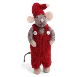 Gry & Sif Dekofigur ''Mouse'' in Grau/ Rot - (B)4 x (H)14 x (T)3 cm - 17% | Dekofiguren