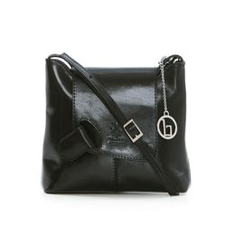 Lia Biassoni Leder-Umh&auml;ngetasche in Schwarz - (B)24 x (H)20 x (T)6,5 cm - 77% | Damen-taschen