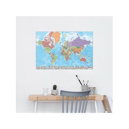 Orangewallz Kunstdruck "Mapa Mundo (ES)" - 18% | Gr&ouml;&szlig;e 60x90 cm | Wanddekoration