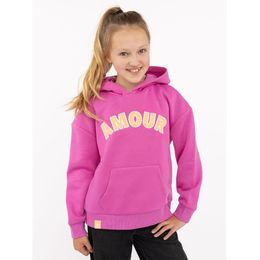 Zwillingsherz Hoodie "Amour" in Pink - 60% | Gr&ouml;&szlig;e 110/116 | Kinder-sweatshirts-jacken