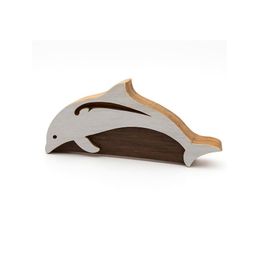 Samimi Blockdruck-Stempel ''Dolphin'' in Natur/ Wei&szlig; - (L)10 x (B)5 cm - 32% | Kreativbedarf-diy