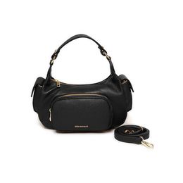 Mia Tomazzi Leder-Umh&auml;ngetasche ''Bechi'' in Schwarz - (B)32 x (H)19 x (T)12 cm - 79% | Damen-taschen