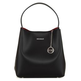 Mia Tomazzi Leder-Schultertasche in Schwarz - (B)28 x (H)28 x (T)14 cm - 76% | Damen-taschen
