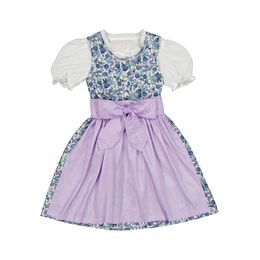Turi Landhaus Dirndl in Blau/ Wei&szlig;/ Flieder - 55% | Gr&ouml;&szlig;e 146 | Kindertrachtenmode