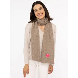 Zwillingsherz Schal "Herz" in Beige - (L)35 x (B)48 cm - 44% | Damen-schals-tuecher