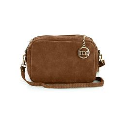 Mia Tomazzi Leder-Umh&auml;ngetasche ''Vittadini'' in Braun - (B)23 x (H)16 x (T)11 cm - 76% | Damen-taschen