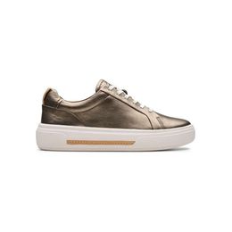 Clarks Leder-Sneakers "Hollyhock Walk" in Gold - 38% | Gr&ouml;&szlig;e 39 | Damen-sneakers