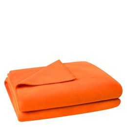 Zoeppritz Decken Soft-Fleece 110x160 orange - amber Wohndecke, Fleecedecke