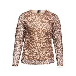 Vero Moda Curve Shirt 'VMHOLLY' Damen Gr&ouml;&szlig;e XXL hellbeige / braun