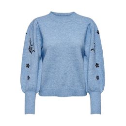 Only Pullover 'ONLMARITA' Damen Gr&ouml;&szlig;e L blau / schwarz