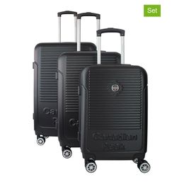Canadian Peak 3tlg. Hardcase-Trolleyset "Santiegoeak" in Schwarz - 80% | Damen-koffer-reisegepaeck