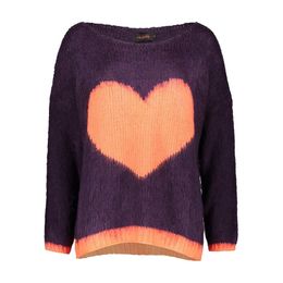 miss goodlife Pullover "Heart" in Lila/ Apricot - 74% | Gr&ouml;&szlig;e XL | Damen-pullover-cardigans