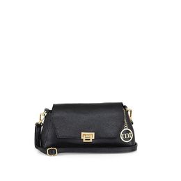 Mia Tomazzi Leder-Umh&auml;ngetasche "Berbera" in Schwarz - (B)27 x (H)16 x (T)8 cm - 71% | Damen-taschen