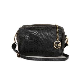 Mia Tomazzi Leder-Umh&auml;ngetasche in Schwarz - (B)21 x (H)14 x (T)8 cm - 73% | Damen-taschen
