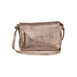 Anna Morellini Leder-Umh&auml;ngetasche "Lola" in Bronze - (B)24 x (H)18 x (T)6 cm - 70% | Damen-taschen