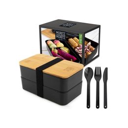 Moritz & Moritz Lunchbox "Bento" in Schwarz/ Hellbraun - 1,36 l - 11% | Aufbewahren-servieren