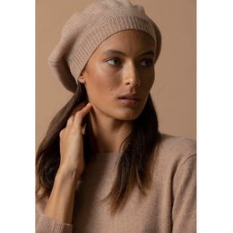 Perfect Cashmere Kaschmir-M&uuml;tze "Cloe" in Hellbraun - 60% | Damen-muetzen-caps