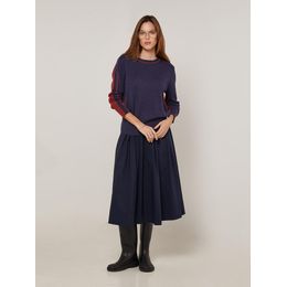 Rodier Pullover in Dunkelblau/ Bordeaux - 66% | Gr&ouml;&szlig;e S | Damen-pullover-cardigans