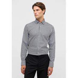 Eterna Hemd - Slim fit - in Schwarz/ Wei&szlig; - 64% | Gr&ouml;&szlig;e 44 | Herren-plussize