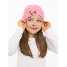 Zwillingsherz Kaschmir-Beanie "Dackel" in Pink - 31% | Kindermuetzen