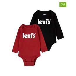 Levi's Kids 2er-Set: Bodys in Schwarz/ Rot - 66% | Gr&ouml;&szlig;e 50-68 | Baby-bodys