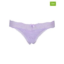 Hunkem&ouml;ller Hunkem&ouml;ller 6er-Set: Strings in Lila/ Altrosa/ Mint - 41% | Gr&ouml;&szlig;e XL | Damen-unterteile