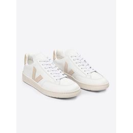 Veja Leder-Sneakers "V 12" in Wei&szlig;/ Beige - 39% | Gr&ouml;&szlig;e 37 | Damen-sneakers