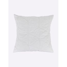 HEINE HOME Kissenh&uuml;lle in Wei&szlig; - 53% | Gr&ouml;&szlig;e 80x80 cm | Dekokissen