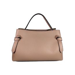 Florence Bags Leder-Henkeltasche "Capoliveri" in Beige - (B)30 x (H)20 x (T)17 cm - 76% | Damen-taschen