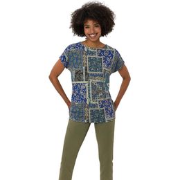 Heine Shirt in Blau/ Gr&uuml;n - 63% | Gr&ouml;&szlig;e 34 | Damen-tops