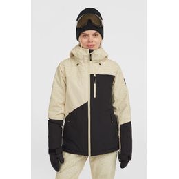 O`Neill O'Neill Ski-/ Snowboardjacke in Schwarz/ Beige - 53% | Gr&ouml;&szlig;e XL | Damen-outdoorjacken