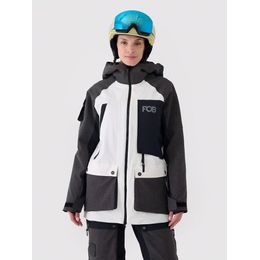 4F Ski-/ Snowboardjacke in Wei&szlig;/ Anthrazit - 64% | Gr&ouml;&szlig;e S | Damen-outdoorjacken