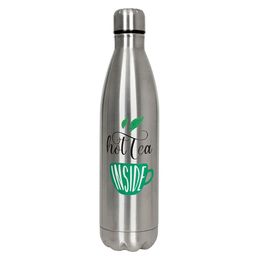 K&ouml;nitz K&ouml;nitz Trinkflasche ''Tea Inside'' in Silber/ Gr&uuml;n - 750 ml - 33% | Damen-outdoor-ausruestung